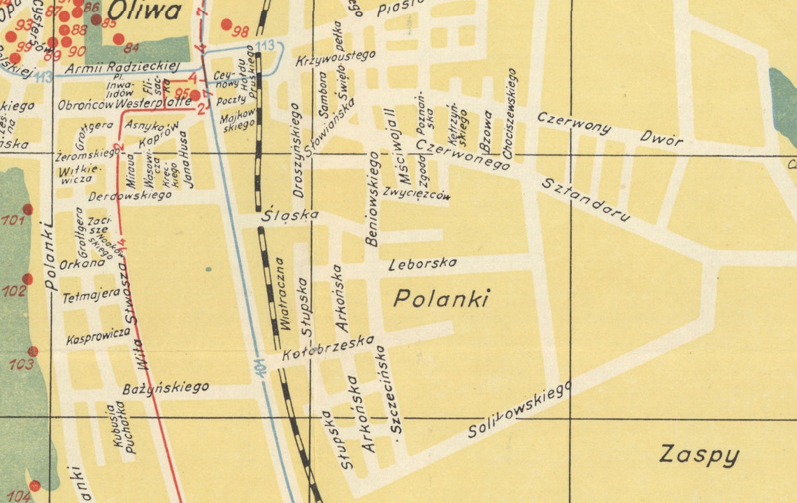 Gdańsk Map, Map of Gdańsk, Map of Old Gdańsk, Danzig Map, Map of Danzig ...