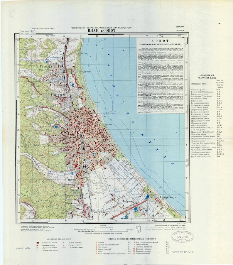 Sopot City, Sopot Map, Sopot Plan, Old Sopot Map, Retro Sopot Plan ...