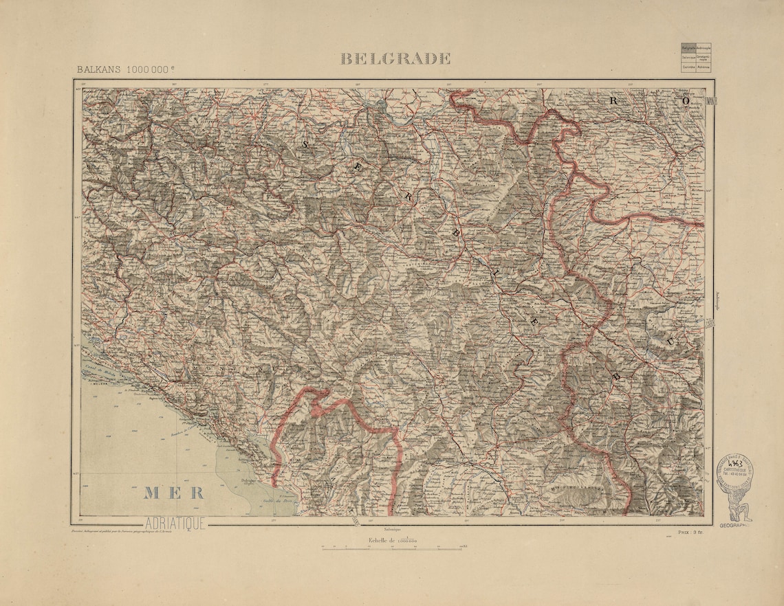 Belgrade Map, Old Belgrade Map, Ancient Belgrade City, Retro Belgrade ...