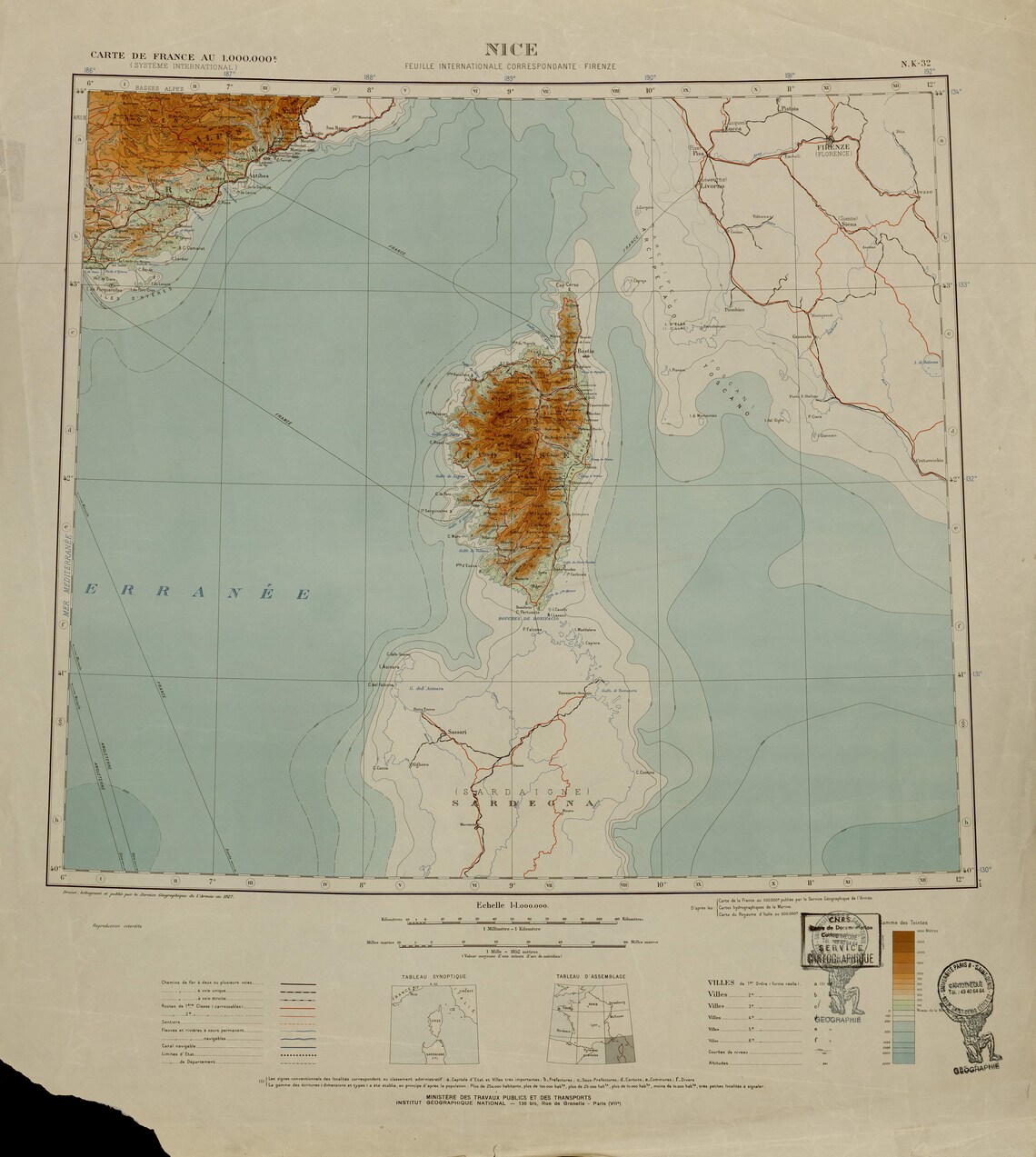 Nice Map Carte De France Map of Nice Nice Plan Nice City - Etsy