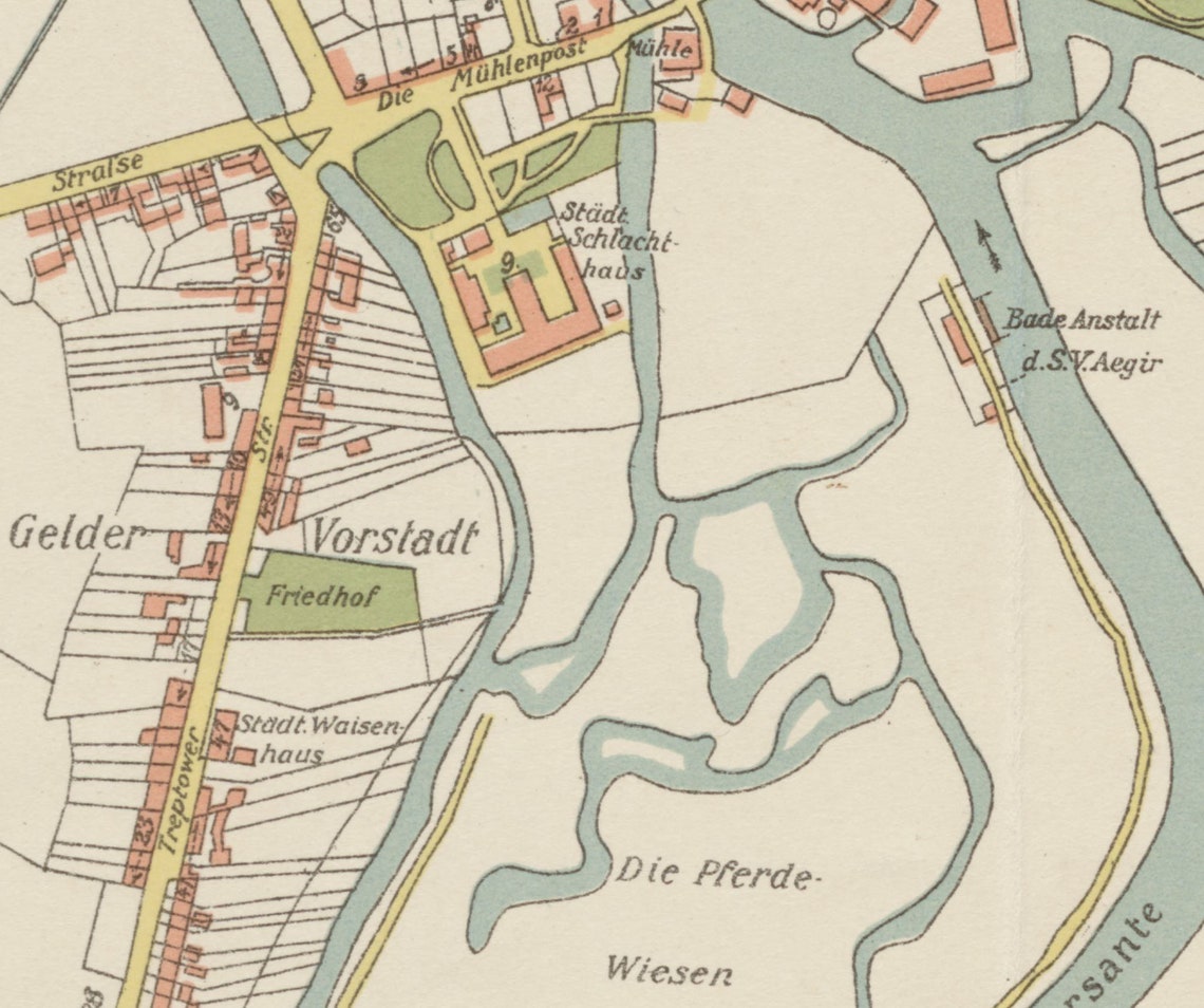 Kołobrzeg Map, Kolberg Map, Kołobrzeg Print, Map of Kołobrzeg, Map of ...