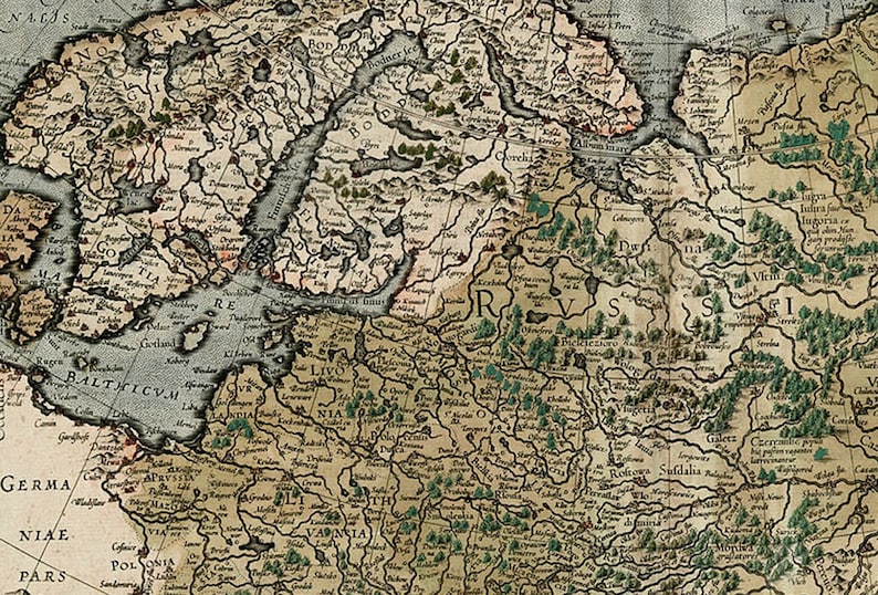 Old Map of Russia, Old Russia Map, Map of Russia, Printable Download ...