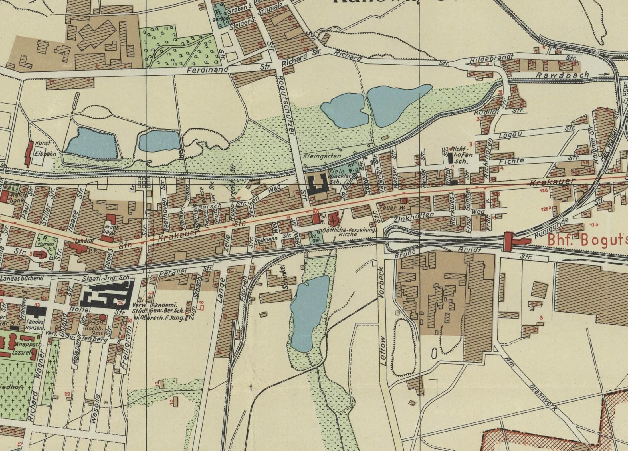 Katowice Map, Map of Katowice, Old Katowice Map, Kattowitz Map, Old Map ...