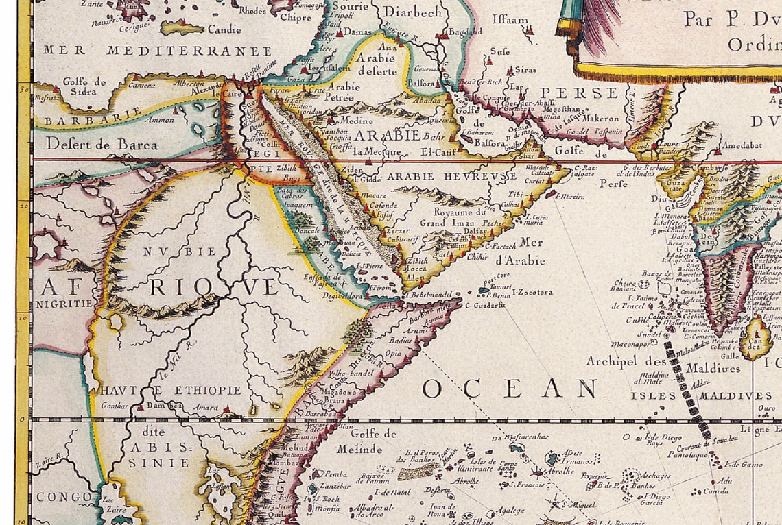 Old Map of India, Digital Map Print, Vintage Map, Vintage Map Print ...