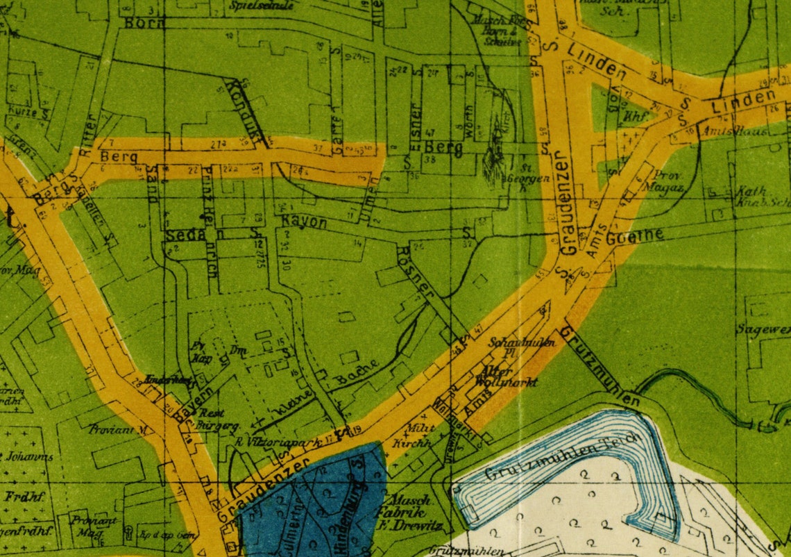 Toruń Map, Toruń Plan, Toruń City Map, Torun Print, Poland Map, Map of ...