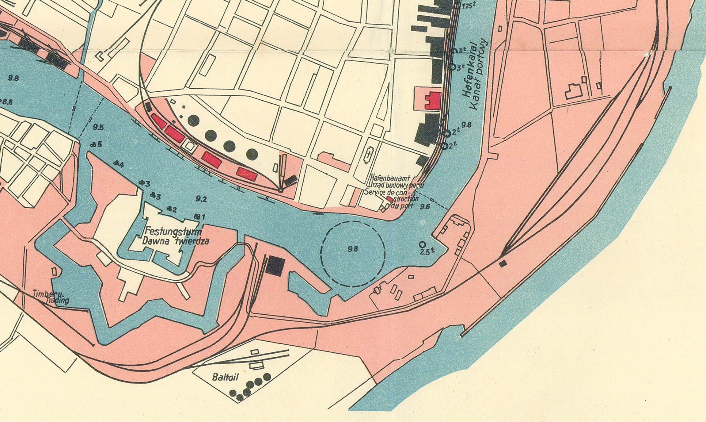 The Port of Gdansk Map, the Port of Danzig Map, Map of Danzig, Danzig ...