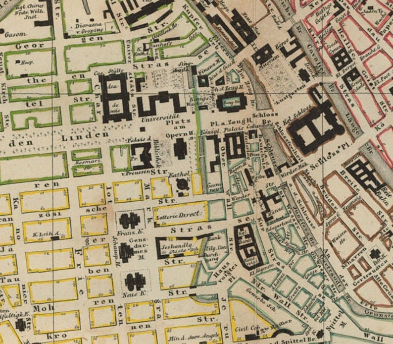 Berlin Map Old Berlin Map Berlin Map Print Old Map of - Etsy