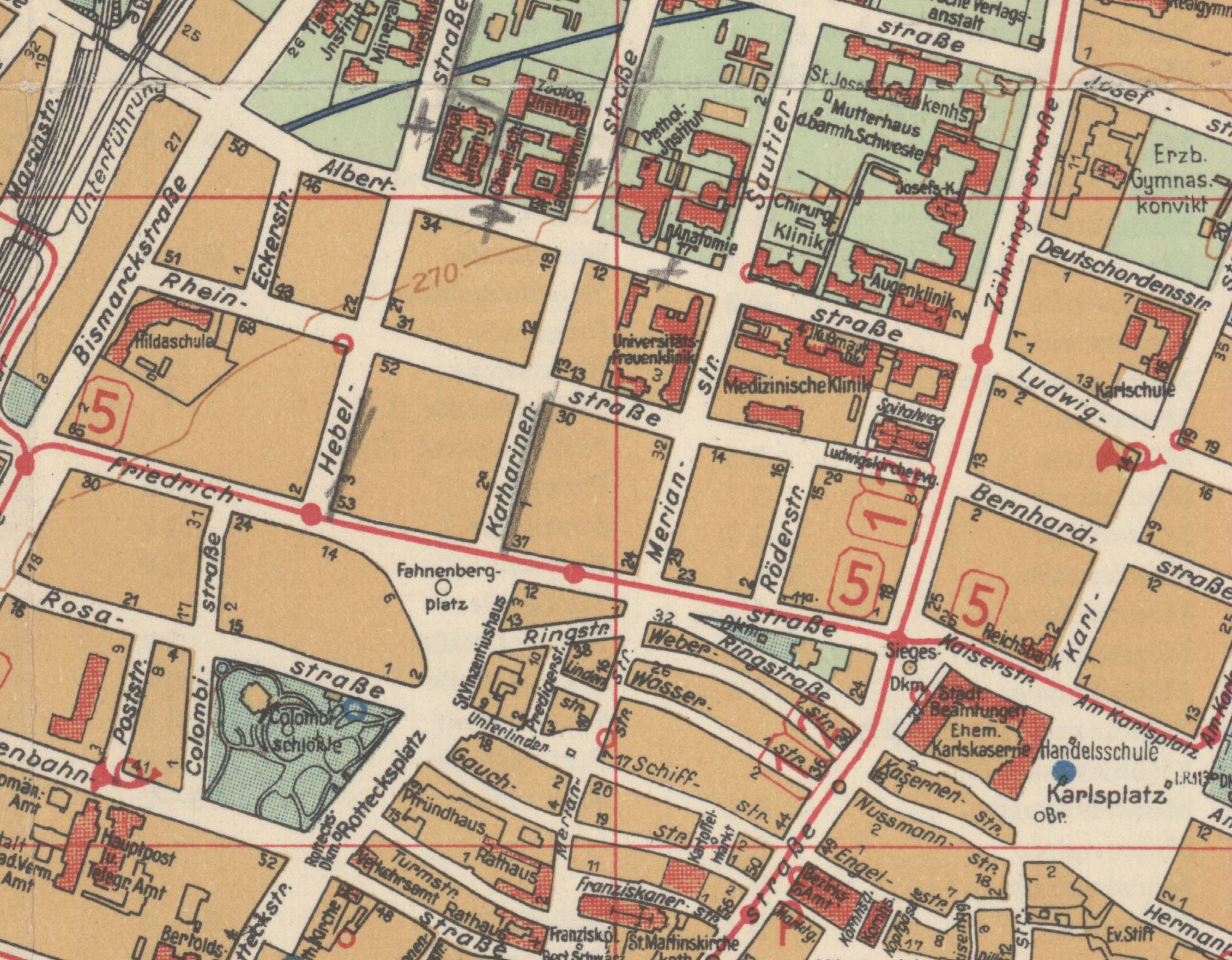 Mapa de Friburgo, Mapa de Friburgo, Mapa antiguo de Friburgo, Mapa de ...