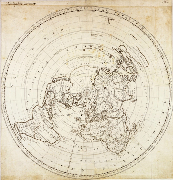 Old map Vintage map 1600-1800 Of World Map Sizes 18x12 30x20 36x24 ...