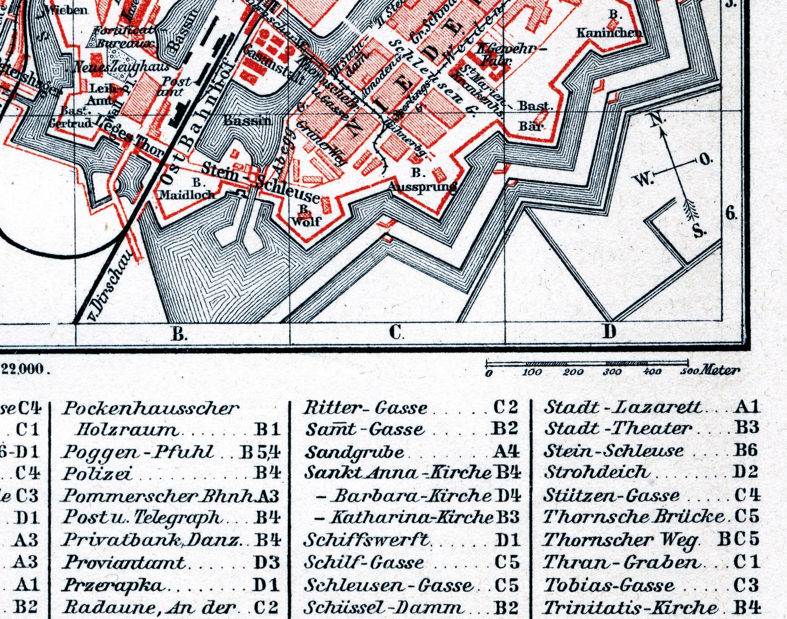 Danzig Map, Gdansk Map, Old Gdańsk Map, Map of Gdansk, Gdansk Plan, Old ...