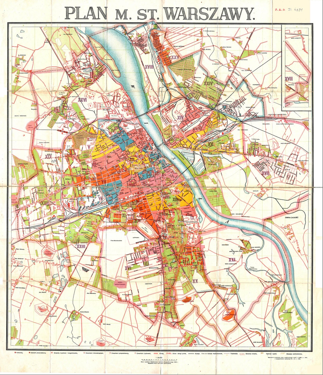 Warsaw Map, Warsaw Print, Warsaw Poster, Old Warsaw Map, Retro Warsaw ...