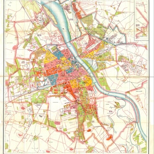 Warsaw Map, Warsaw Print, Warsaw Poster, Old Warsaw Map, Retro Warsaw ...