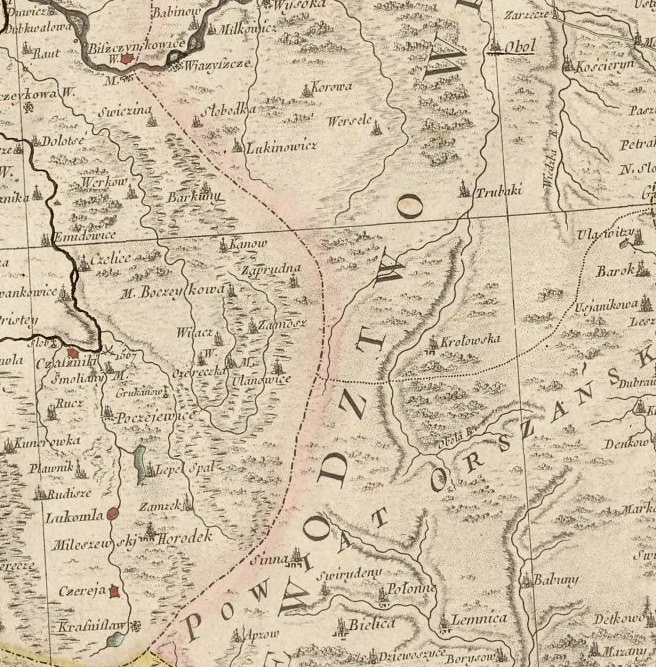 Old Map of Poland, Rizzi Zannoni, Carte De La Pologne, Wilno Map ...