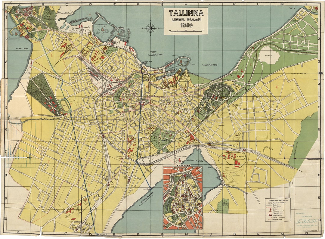 Tallinn Map, Map of Tallinn, Tallinn Plan, Plan of Tallinn, Tallinn ...