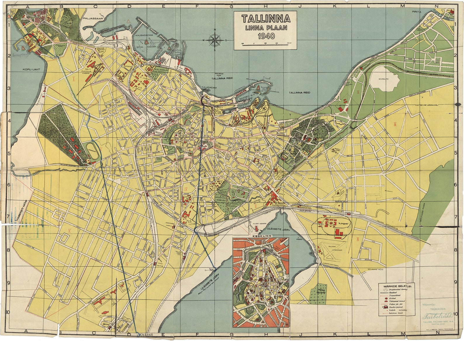 Tallinn Map, Map of Tallinn, Tallinn Plan, Plan of Tallinn, Tallinn ...