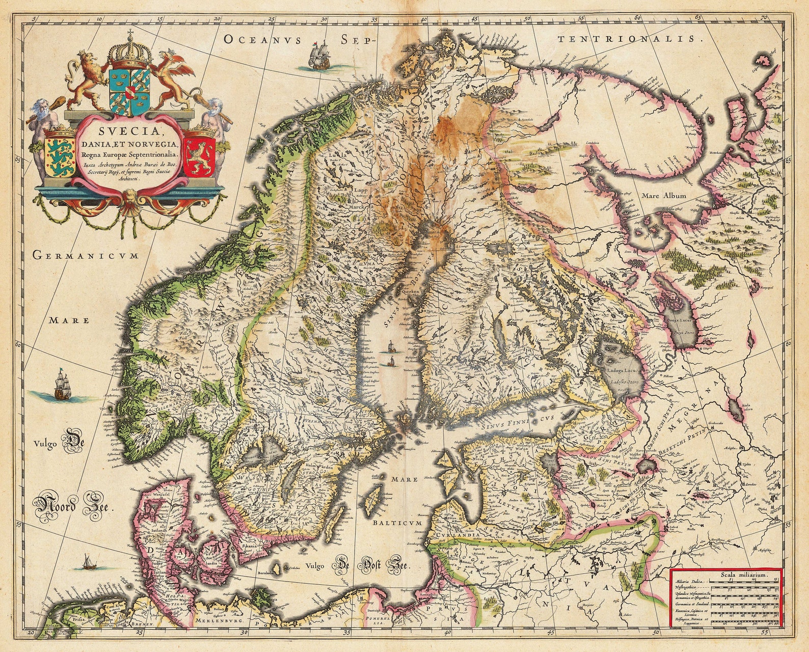 Old Map of Northern Europe, Northern Europe Map, Map of Europe, Europe ...