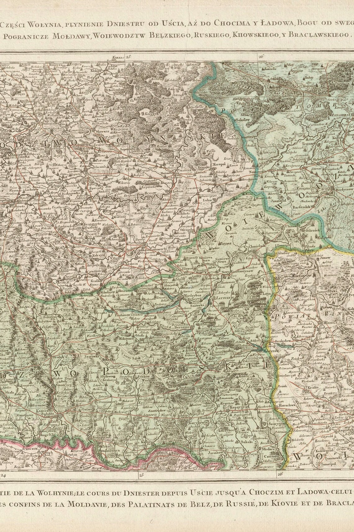 Map of Podolia, a Large Part of Volhynia, Map of Poland, Poland Map ...