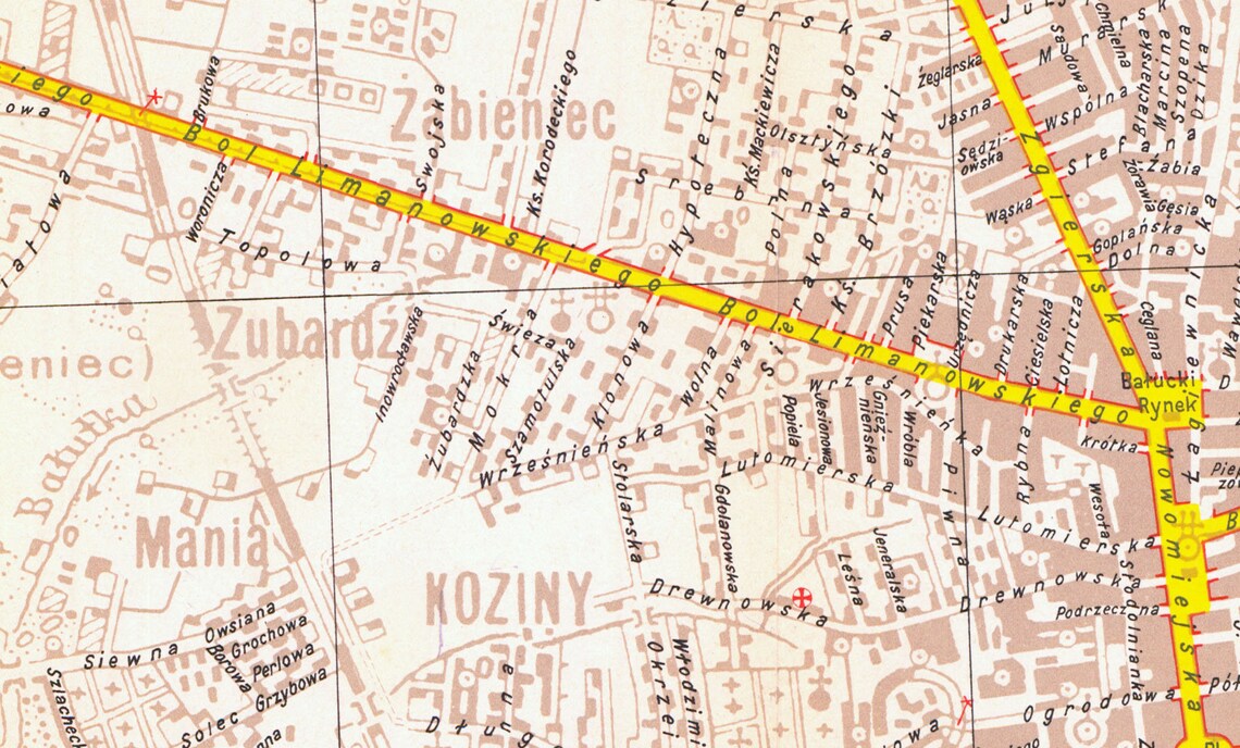 Lodz Map, Łódź Plan, Old Lodz Map, Vintage Lodz Map, Map of Lodz, Retro ...
