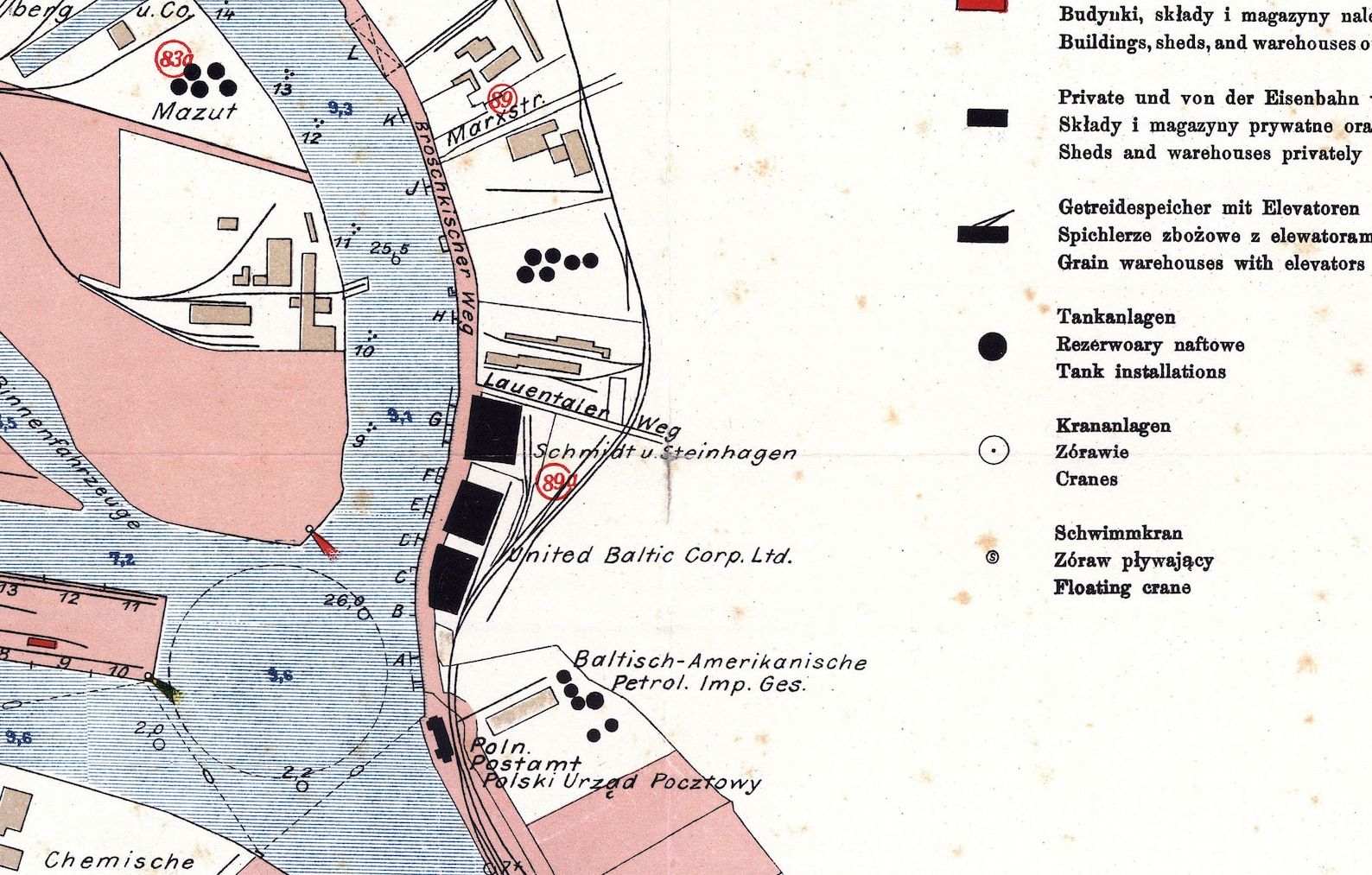 Gdańsk Map, Map of Gdańsk, Map of Old Gdańsk, Danzig Map, Map of Danzig ...