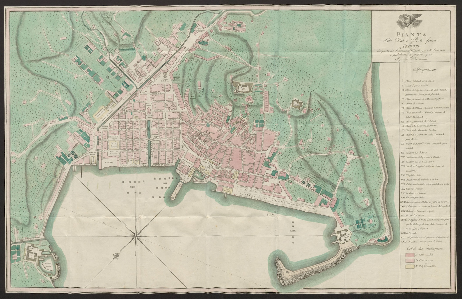 Trieste Map, Trieste Map Print, Trieste Art, Map of Italy, Map of ...