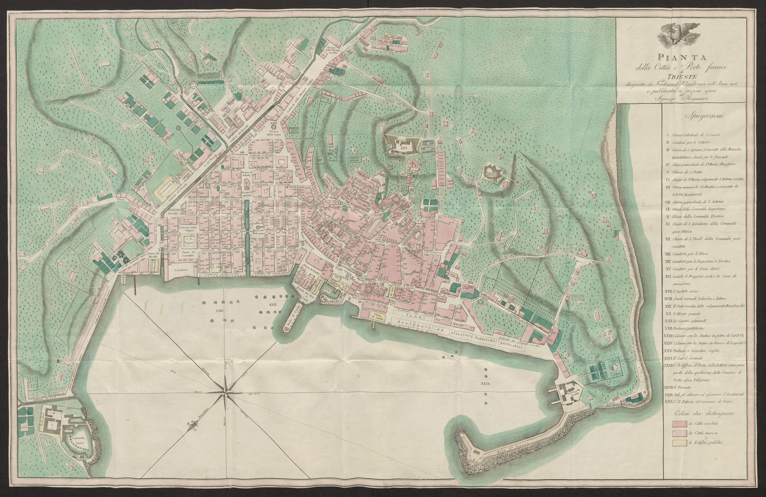 Trieste Map, Trieste Map Print, Trieste Art, Map of Italy, Map of ...