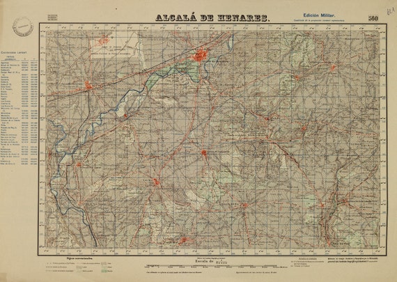 Alcala De Henares Map Map of Alcala De Henares Alcala De - Etsy