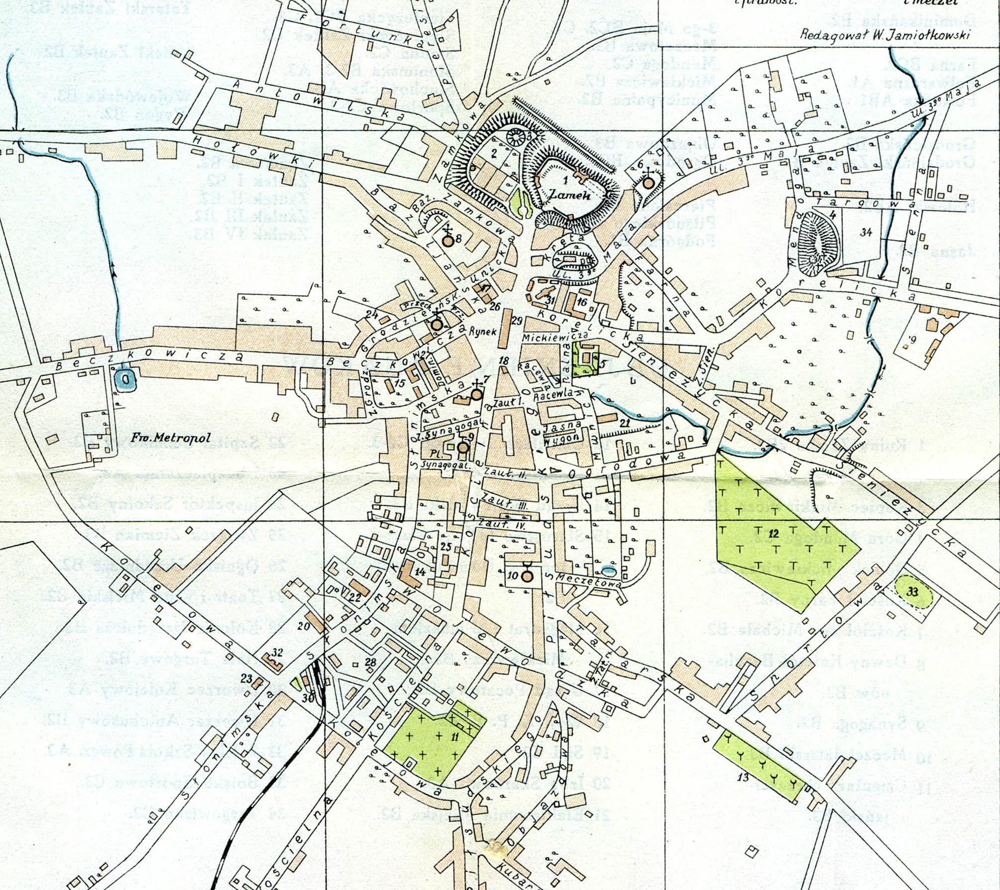Nowogródek Map, Map of Nowogródek, Old Nowogrodek Map, Retro Nowogrodek ...
