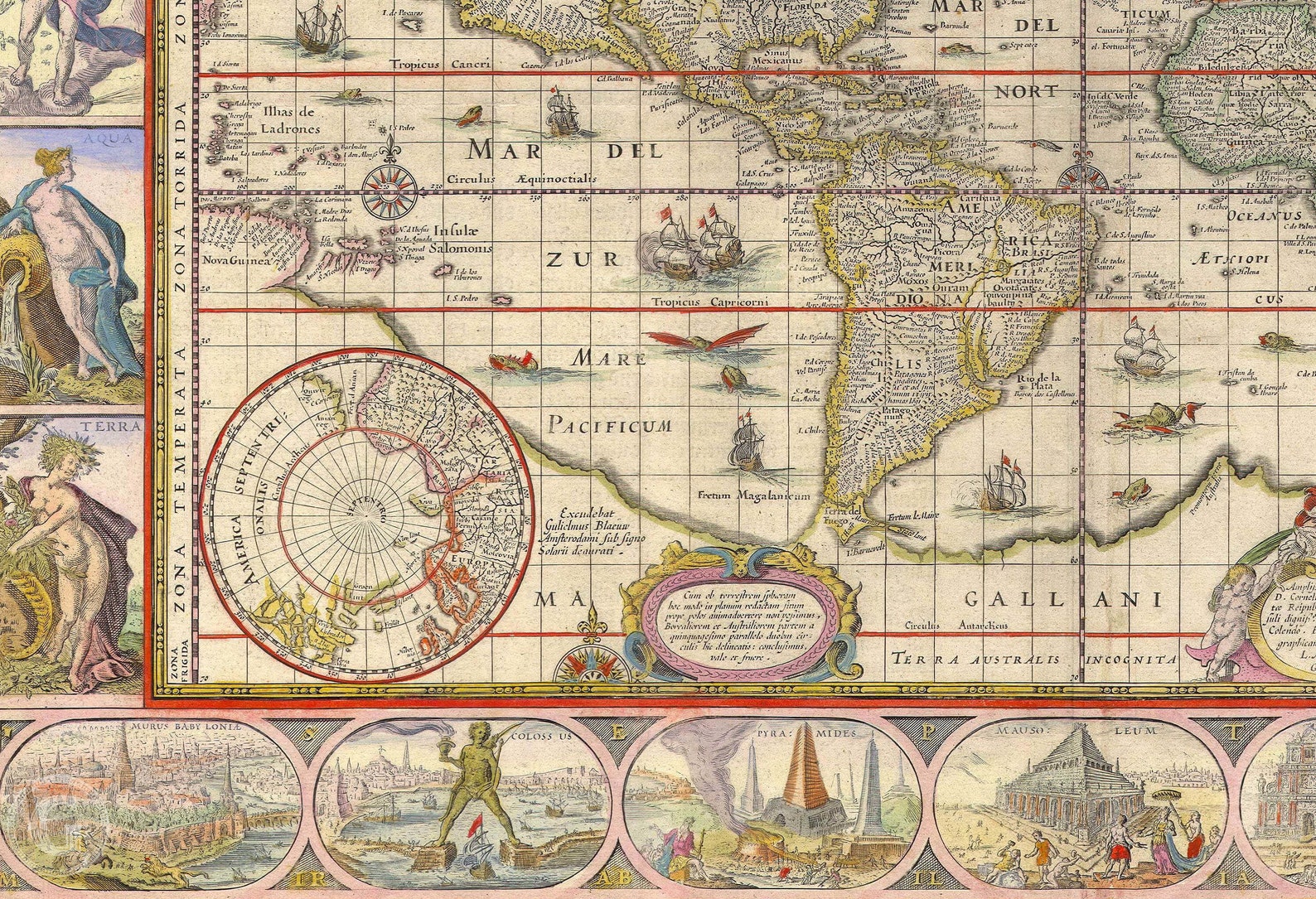 Antique World Map, Old World Map, Digital Map Print, Vintage Map ...