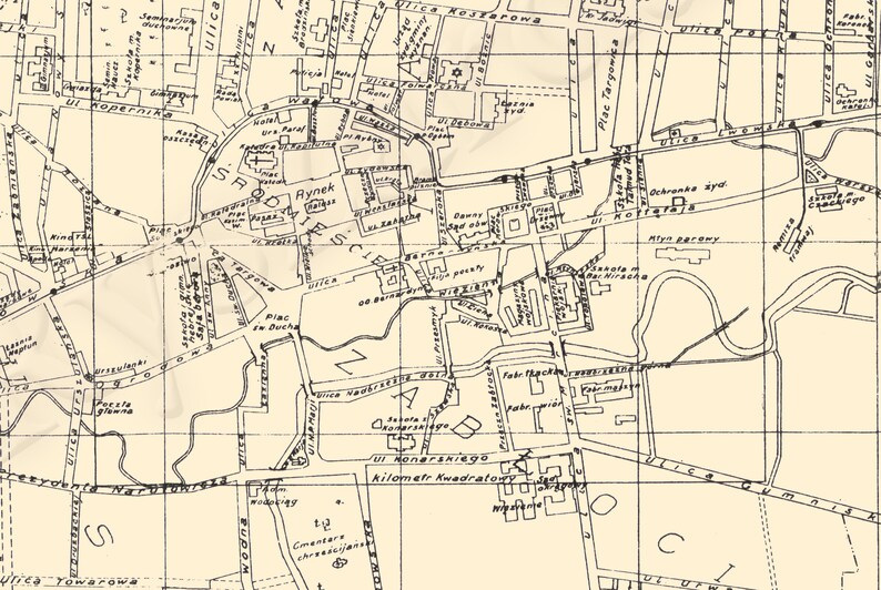 Tarnow Map, Map of Tarnow, Tarnow Print, Tarnow Poster, Tarnow City ...