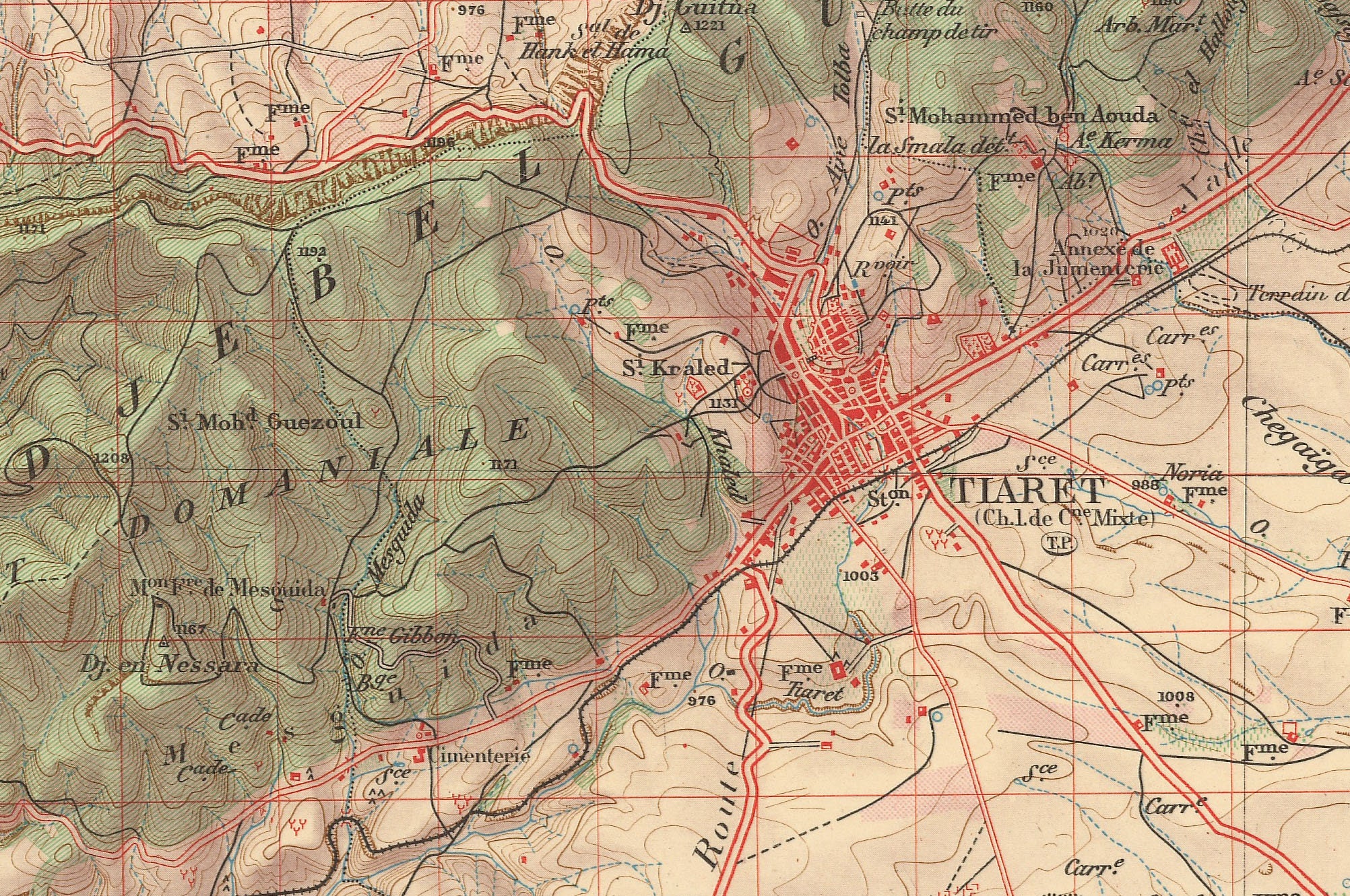 Tiaret Map, Mapa de Tiaret, Tiaret Plan, Tiaret Print, Tiaret City ...