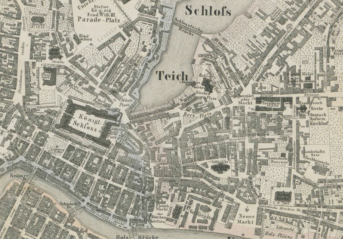 Mapa de Königsberg, Mapa de Königsberg, Plan de Königsberg, Mapa de ...