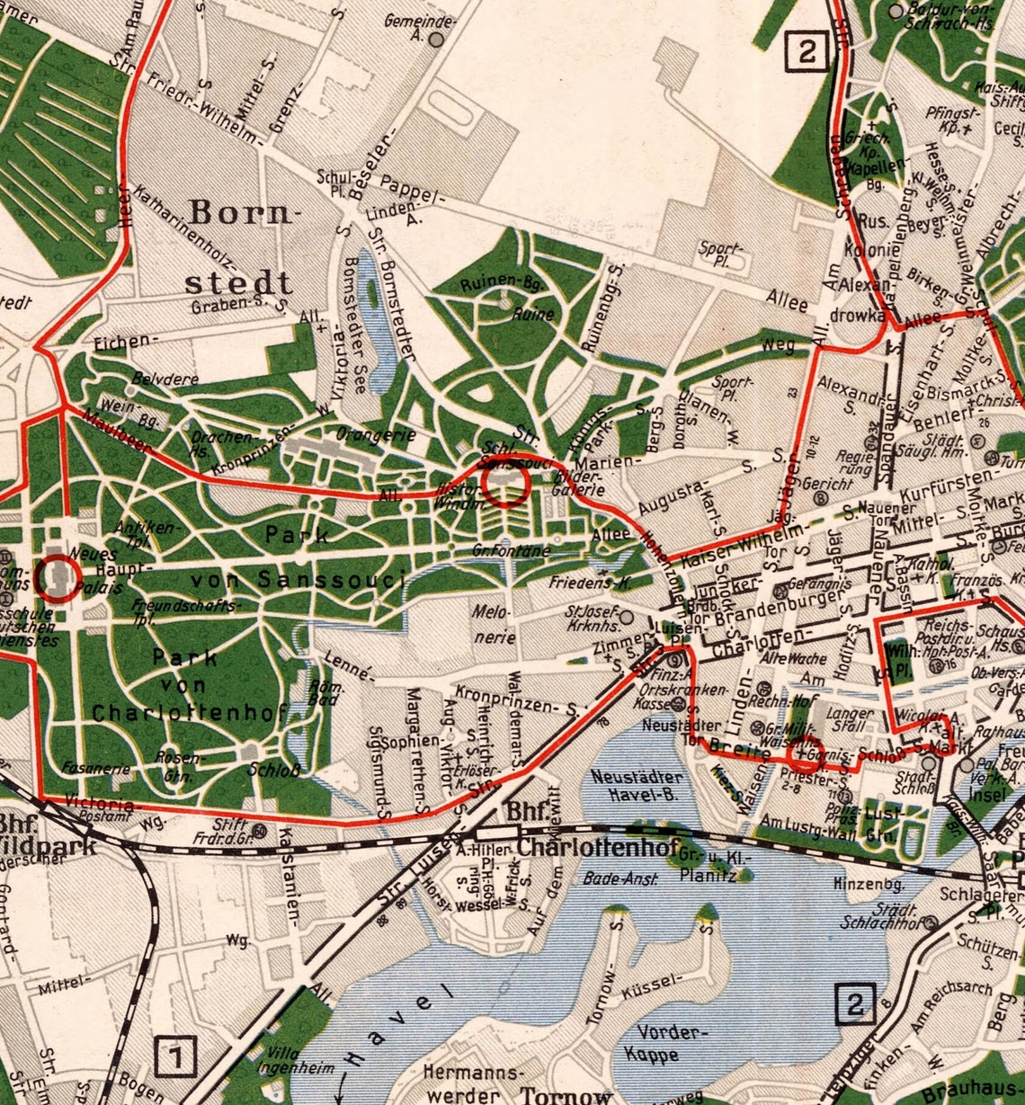 Potsdam Karte, Potsdam Stadtplan, Potsdam Stadtkarte, Potsdam Map, Map ...