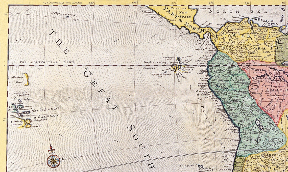 Old Map of Latin America, Digital Map Print, Vintage Map, Vintage Map ...