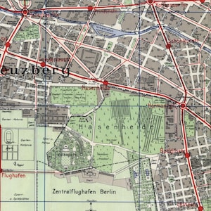 Berlin 1930 Map, Germany Map, Vintage Wall Art, Historical Print ...