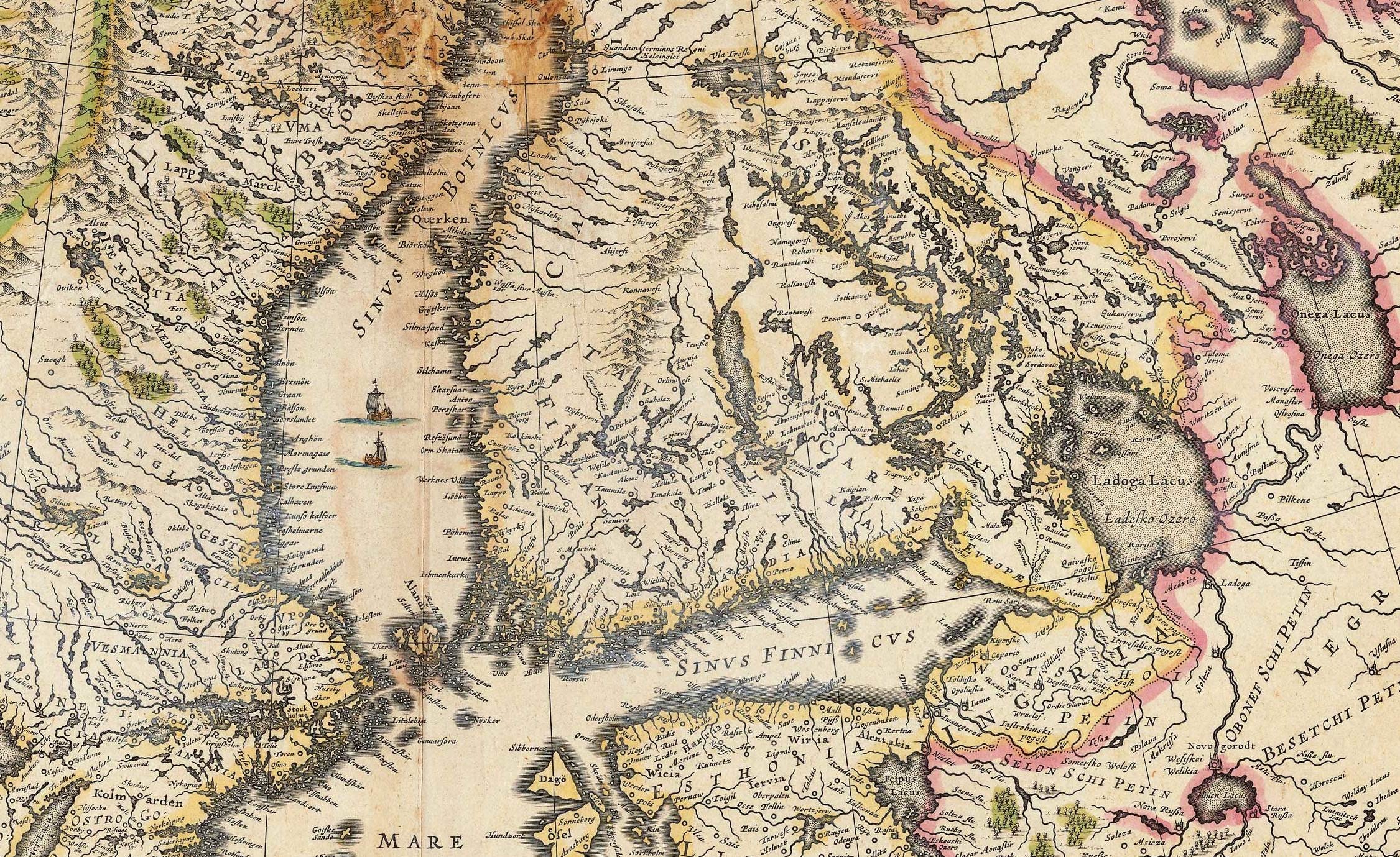 Old Map of Northern Europe, Northern Europe Map, Map of Europe, Europe ...