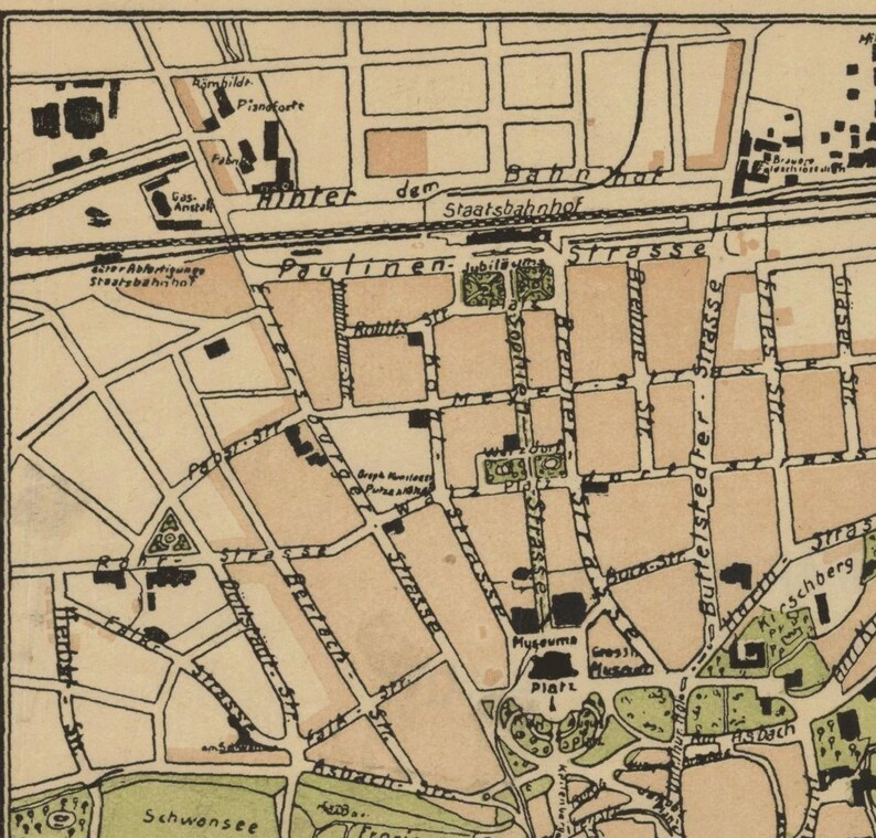 Weimar Stadtplan, Weimar Map, Map of Weimar, Old Weimar Map, Weimar ...