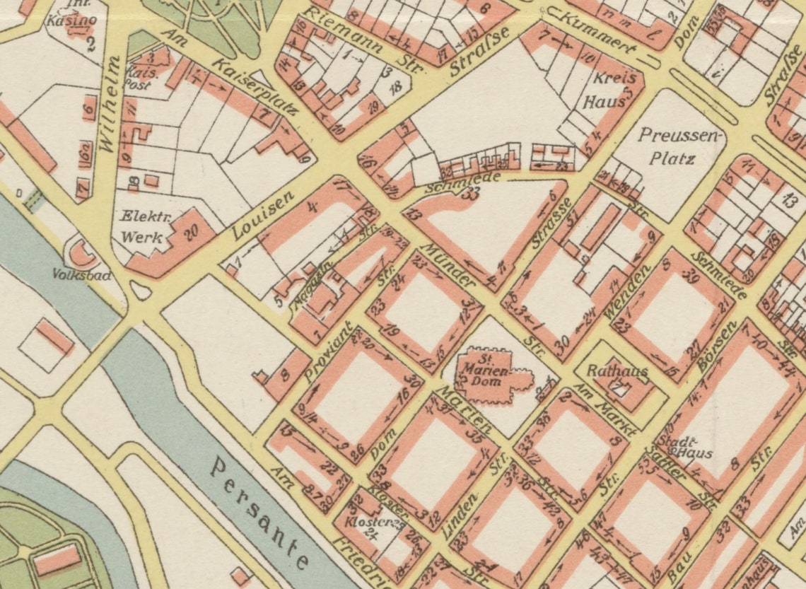 Kołobrzeg Map, Kolberg Map, Kołobrzeg Print, Map of Kołobrzeg, Map of ...