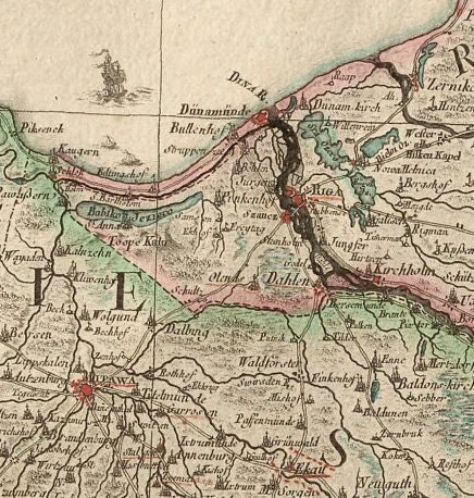 Old Latvia Map, Courland Map, Kurlandia Map, Inflanty Map, Polish ...