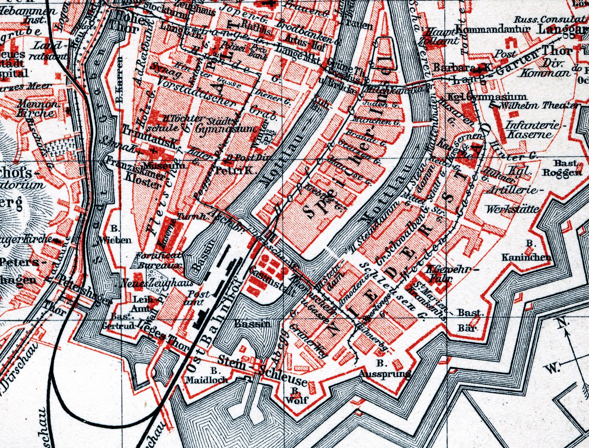 Danzig Map, Gdansk Map, Old Gdańsk Map, Map of Gdansk, Gdansk Plan, Old ...