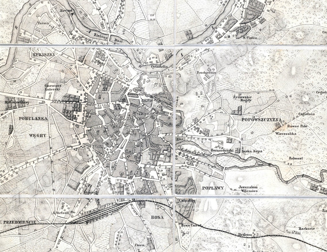 Wilno Map, Vilnius Map, Map of Wilno, Map of Vilnius, Old Vilnius Map ...