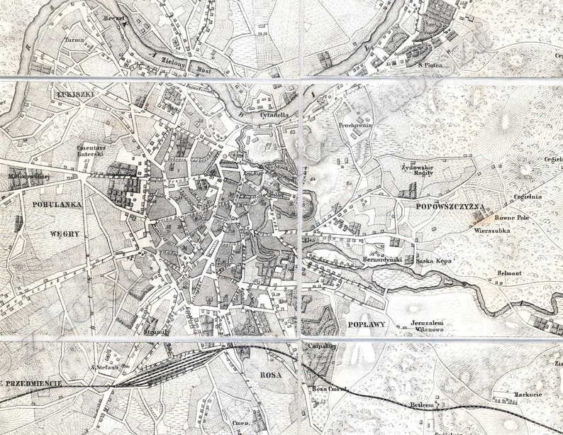 Wilno Map, Vilnius Map, Map of Wilno, Map of Vilnius, Old Vilnius Map ...