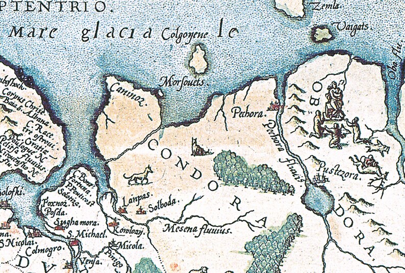 Mapa de Moscovia, Mapa de Moscovia, Mapa antiguo de Rusia, Mapa antiguo ...