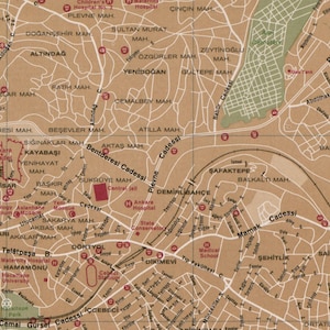 Ankara Map, Turkey Map, Map of Turkey, Old World Map, Digital Old World ...