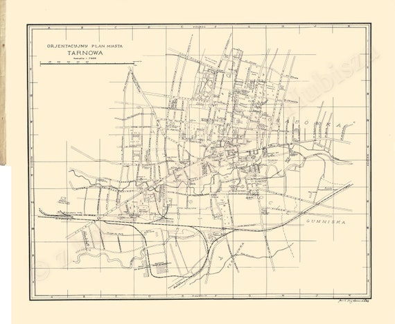 Mapa de Tarnow Mapa de Tarnow Impresión de Tarnow Póster de | Etsy España