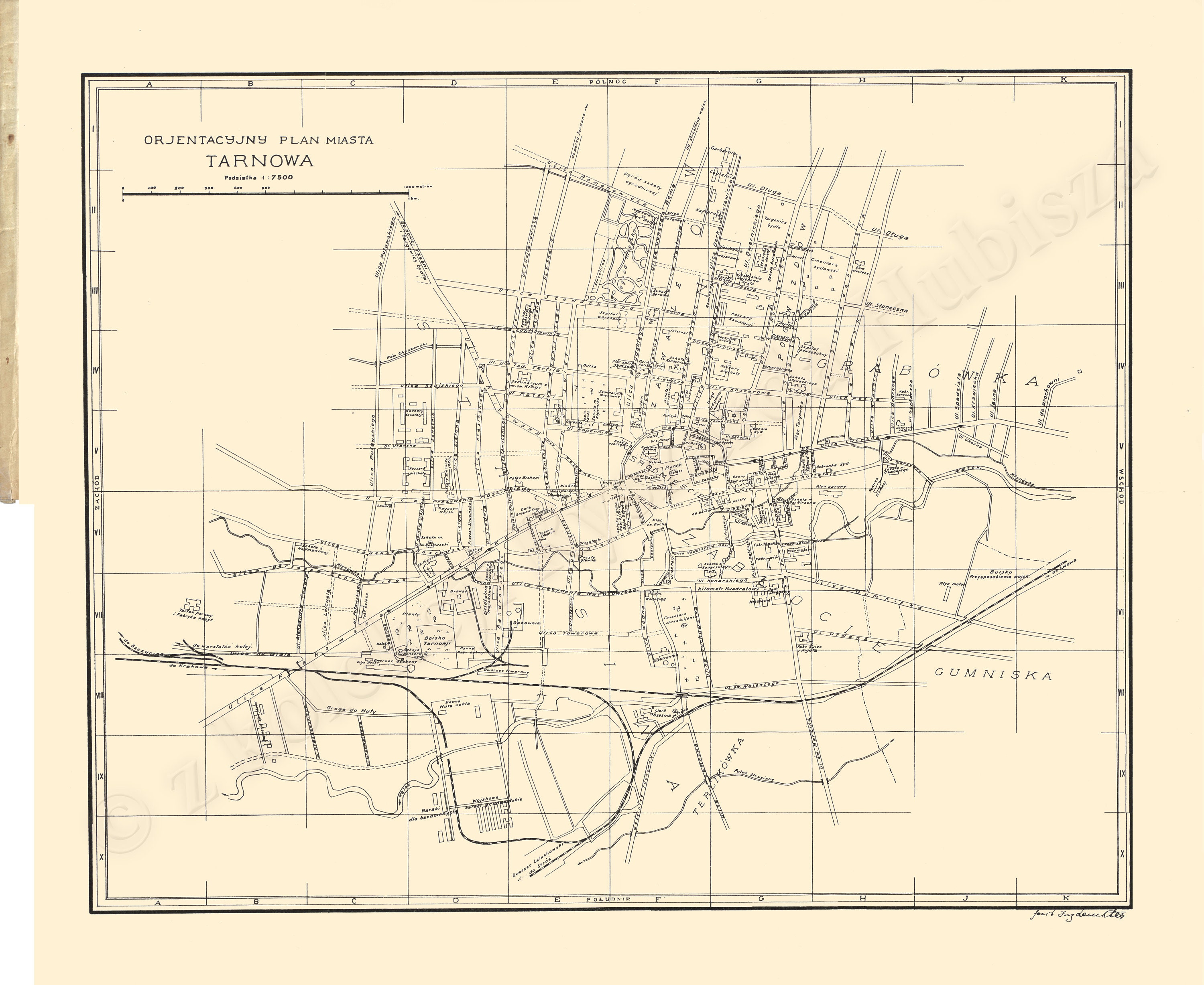 Tarnow Map, Map of Tarnow, Tarnow Print, Tarnow Poster, Tarnow City ...