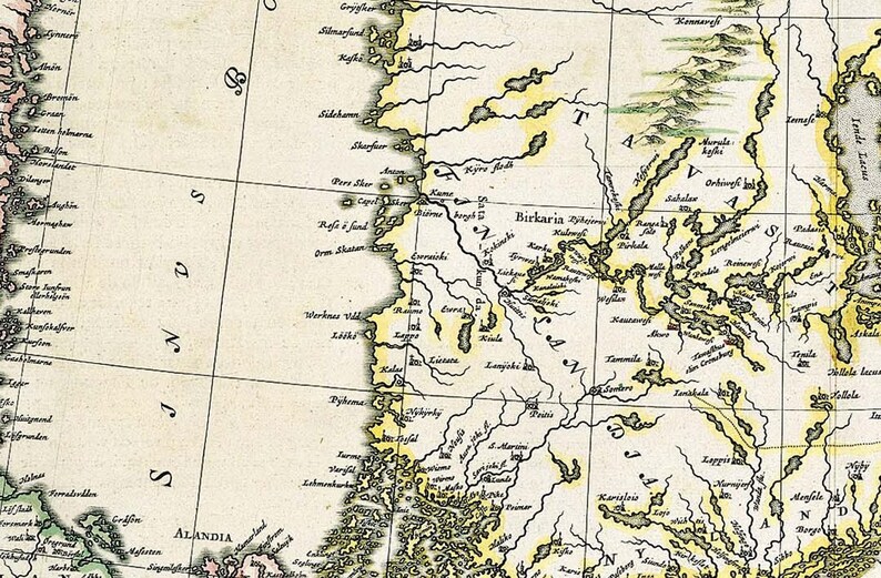 Old Map of Finland, Finland Map, Old Finland Map, Map of Finland ...