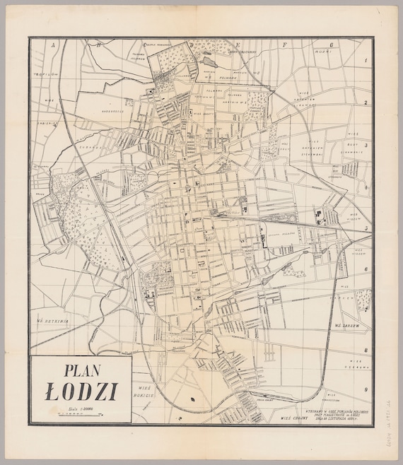 Lodz Karte Karte von Lodz Lodz Plan Lodz Print Lodz Karte | Etsy