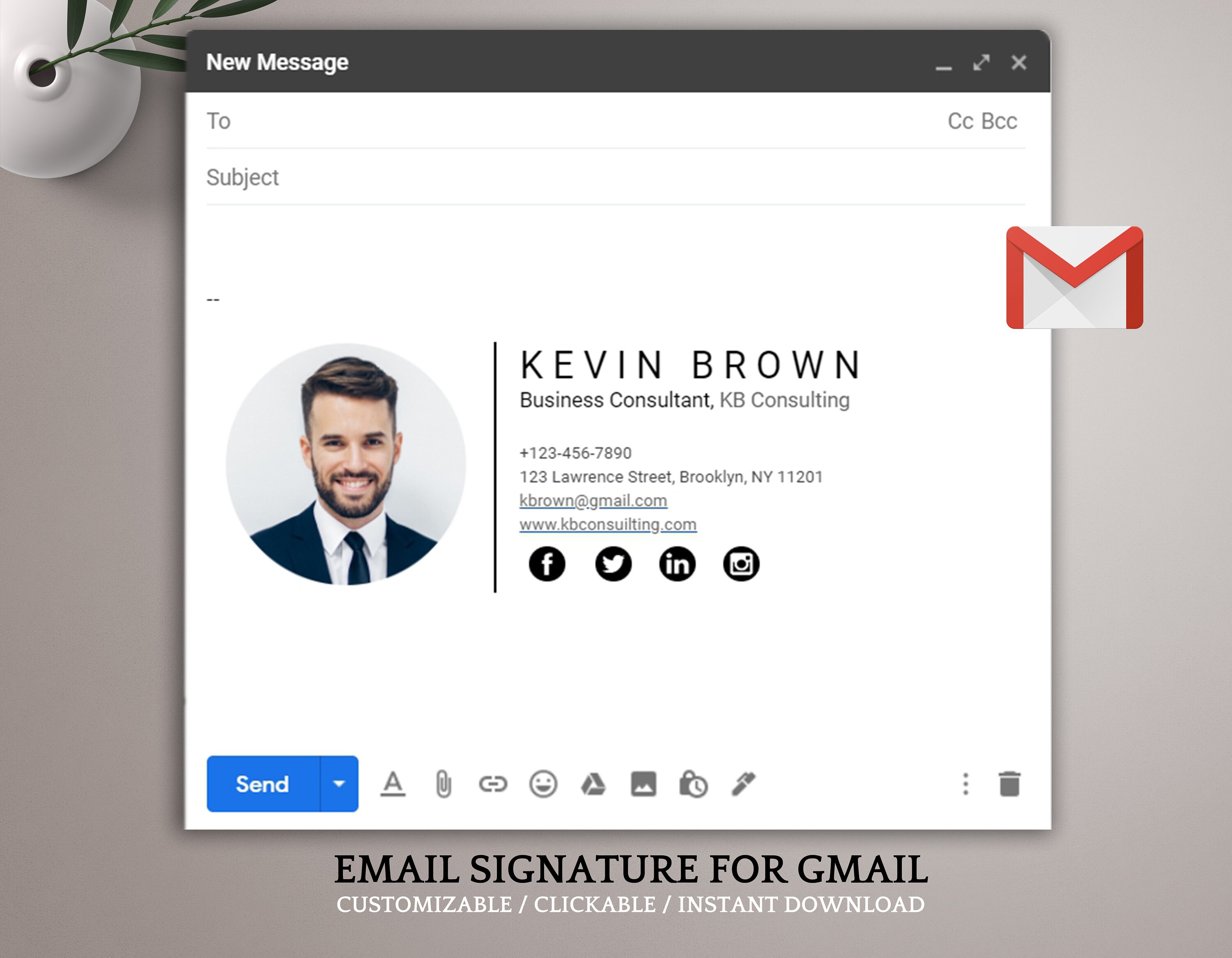 Email Signature Template Gmail Signature Real Estate Email Etsy 