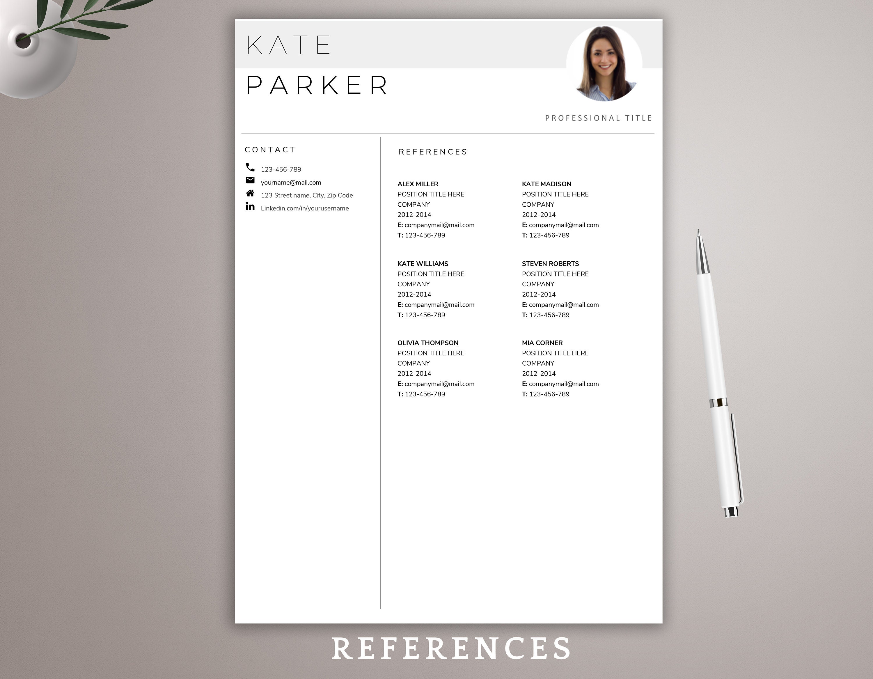Google Docs Resume Template Professional Resume Template - Etsy