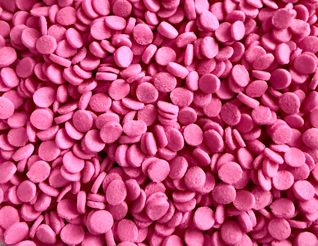 Bright Pink Quin Sprinkles, Cookie Decorating Quins, Dark Pink Quins ...